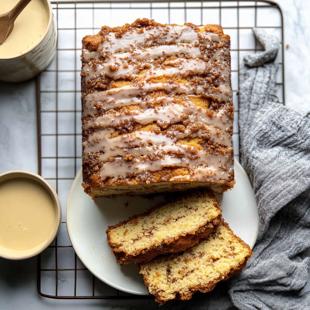 Irresistible Sour Cream Coffee Cake Loaf - Amazing and Delicious