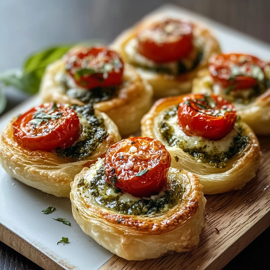 Amazing Caprese Pesto Puff Pastry Bites for Delicious Snacking