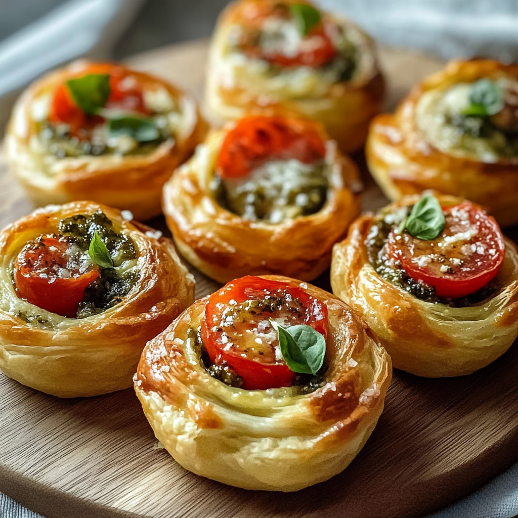 Amazing Caprese Pesto Puff Pastry Bites for Delicious Snacking